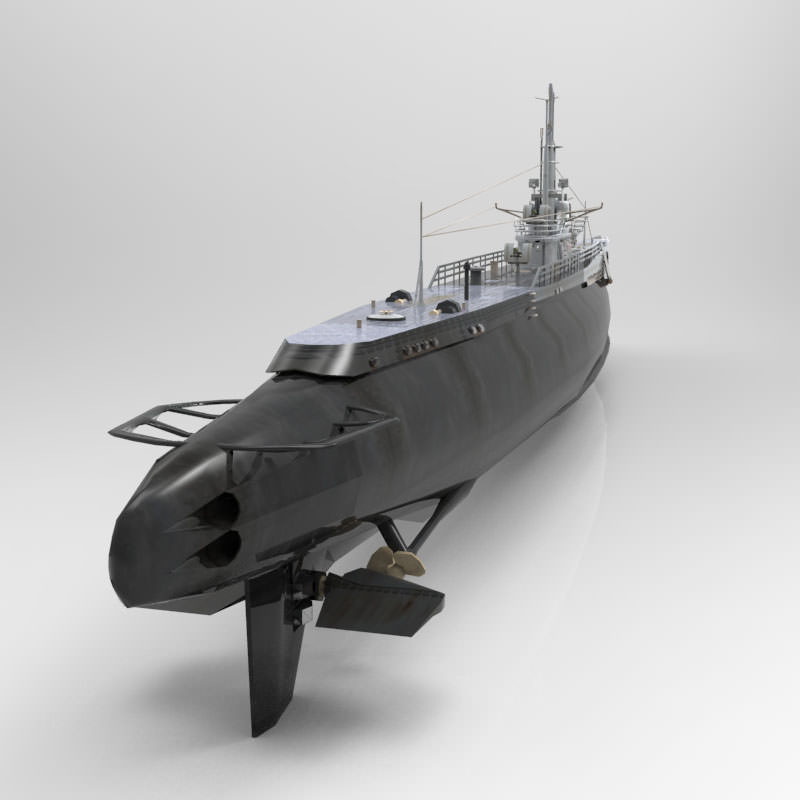USS Trigger in various formats 3D model | CGTrader