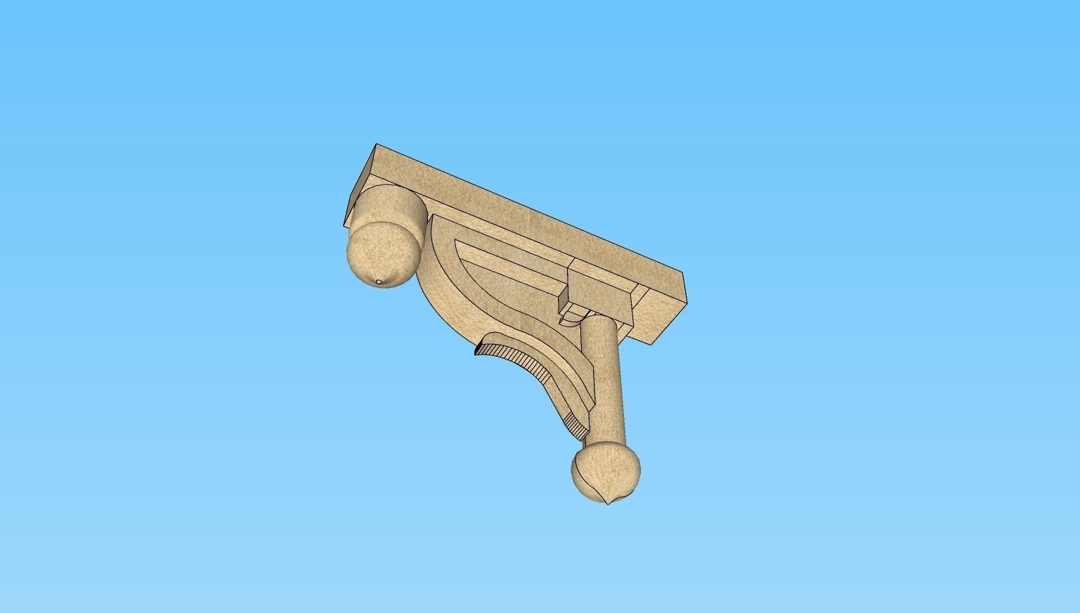 3D model indian jodhpuri stone bracket 3d modal VR / AR / low-poly ...