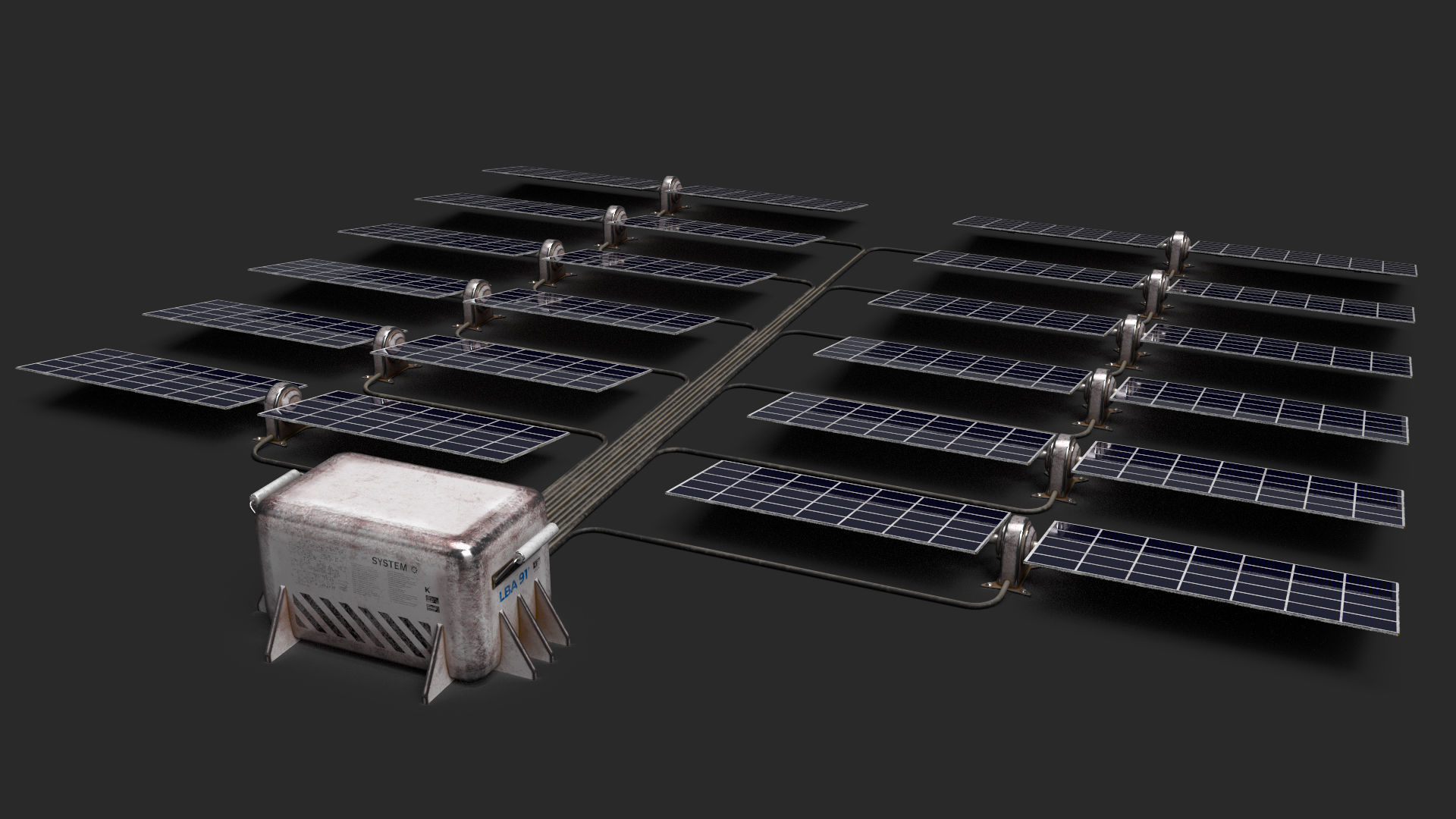 3D model Space Mars Solar Panels Prop 8K Textures VR / AR / low-poly ...