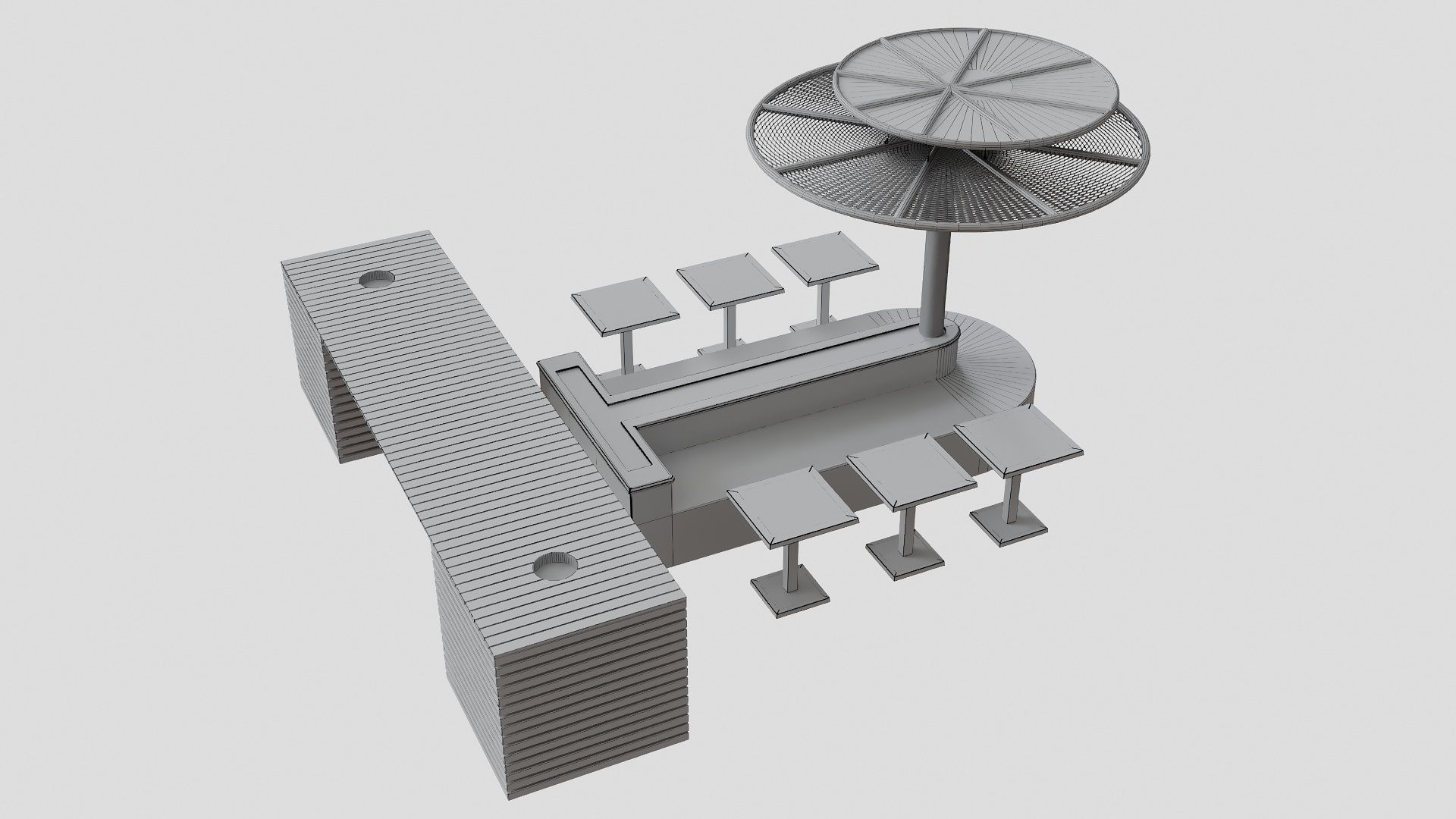Food Court 3D model | CGTrader