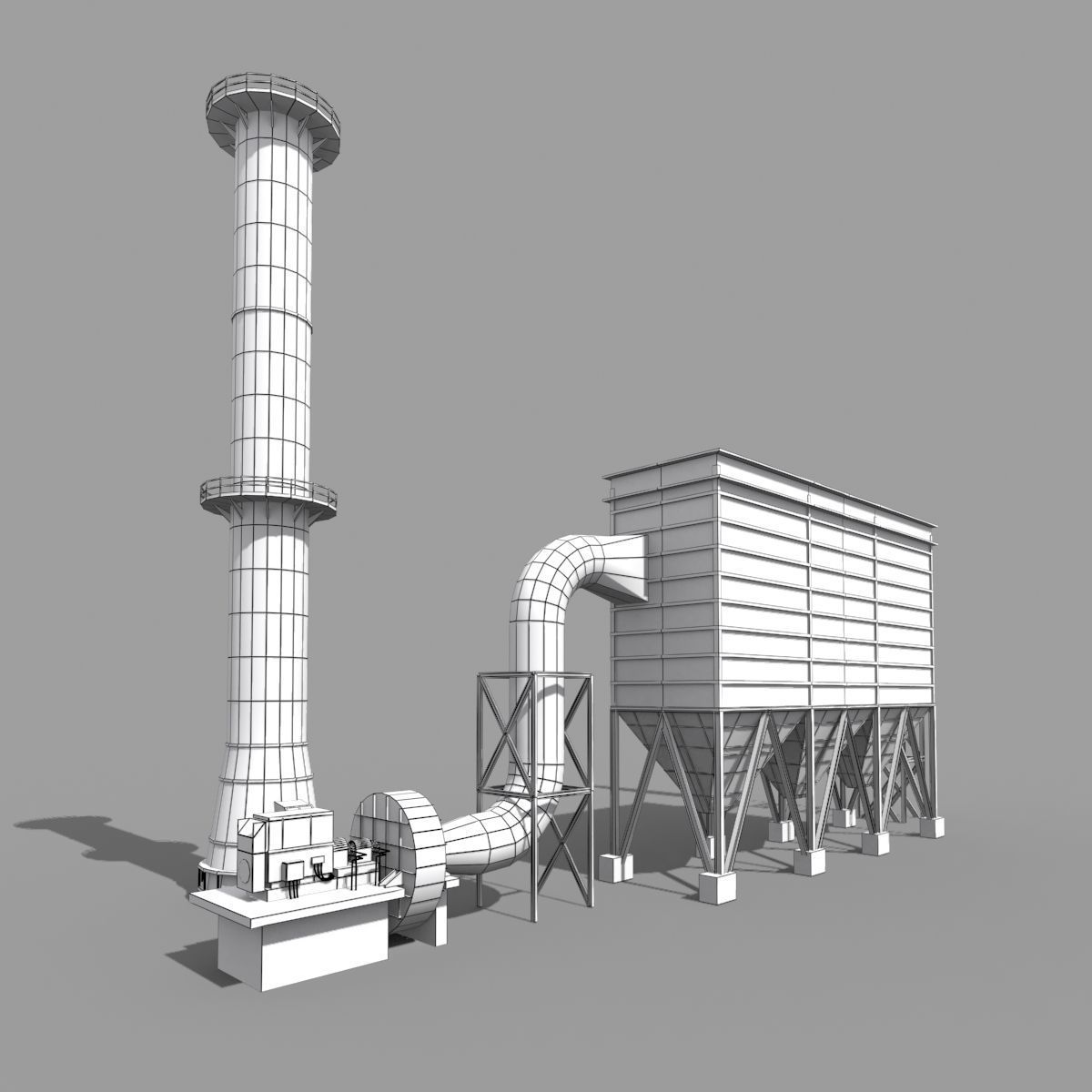 Deduster system 3D model | CGTrader