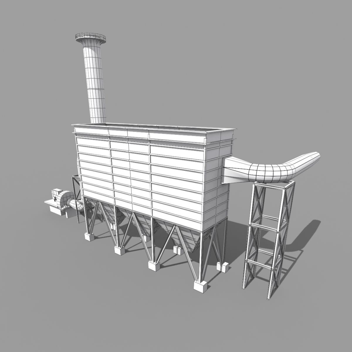 Deduster system 3D model | CGTrader