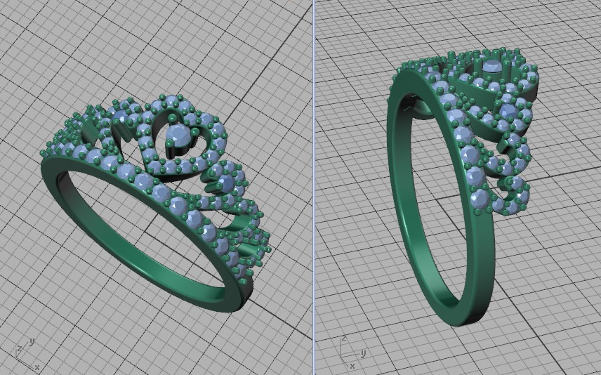 Queens Crown ring Tiara ring 3dmodel 3D model 3D printable | CGTrader