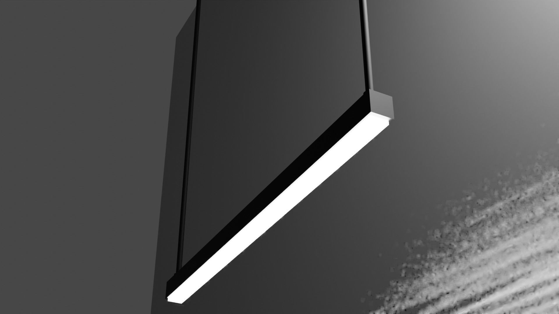 LED Linear Pendant Light 2m Long 3D model | CGTrader