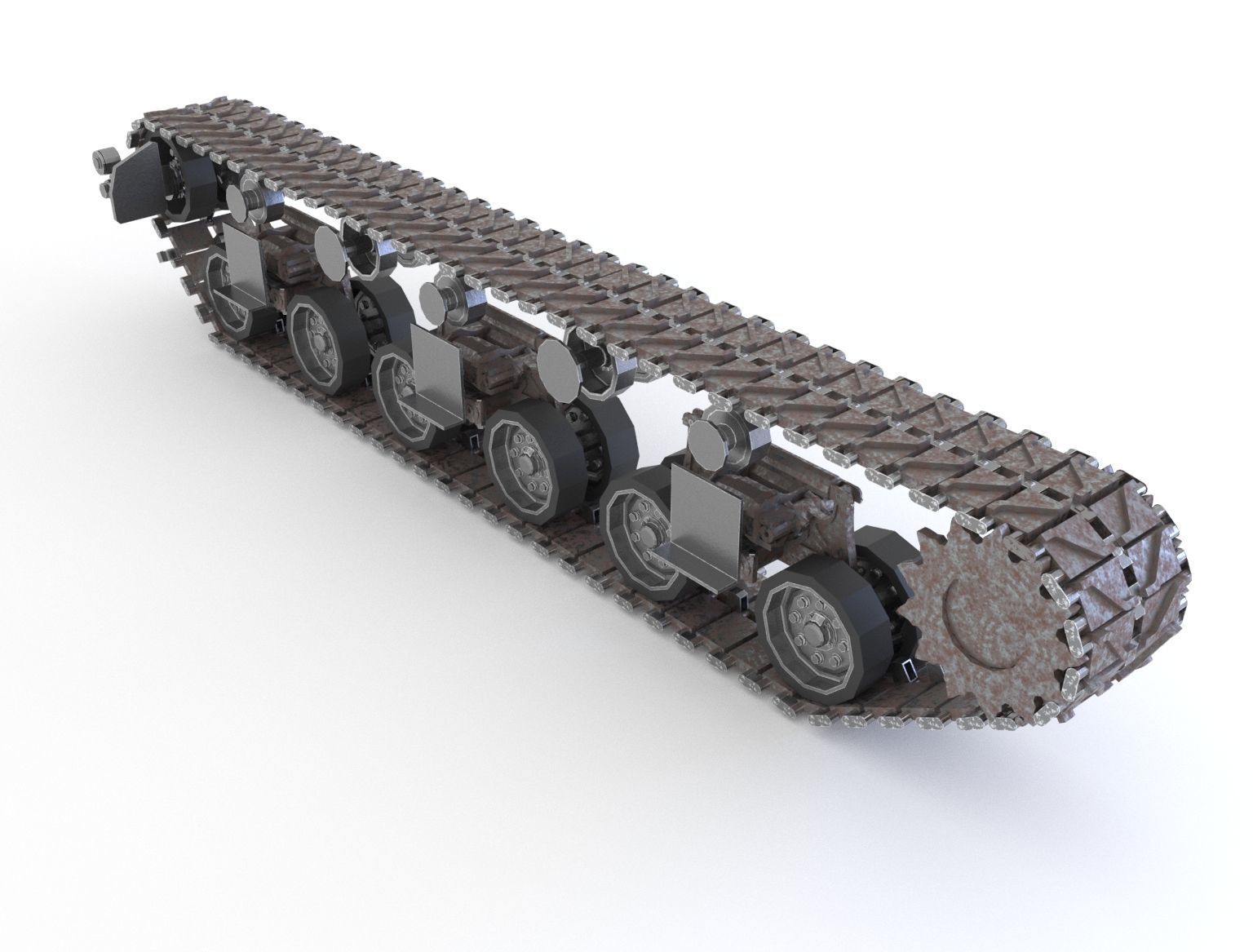 Tank tracks GMC M40 3D model | CGTrader