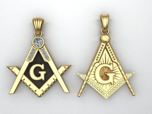 Freemasonry Masonic Pendant 3D model 3D printable | CGTrader