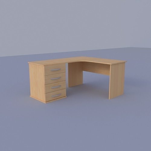 Corner Office Desk 3D model | CGTrader