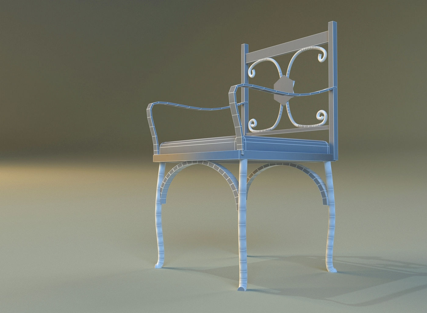 Chair metal kitchen II 3D model | CGTrader