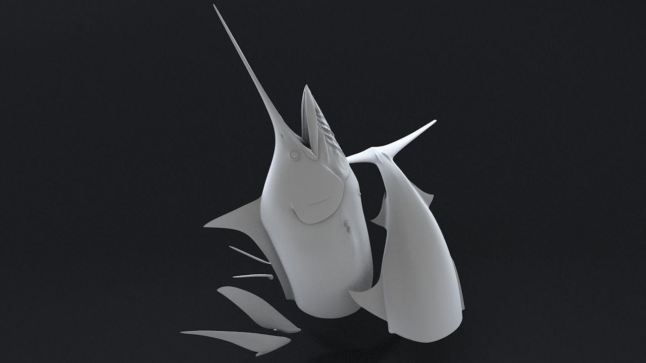Stripped Marlin 3D Printable 3D model 3D printable | CGTrader