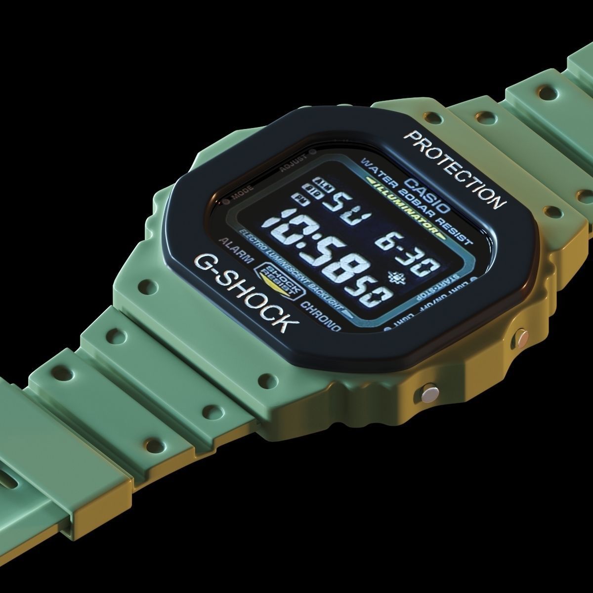 G shock watch 3D model | CGTrader
