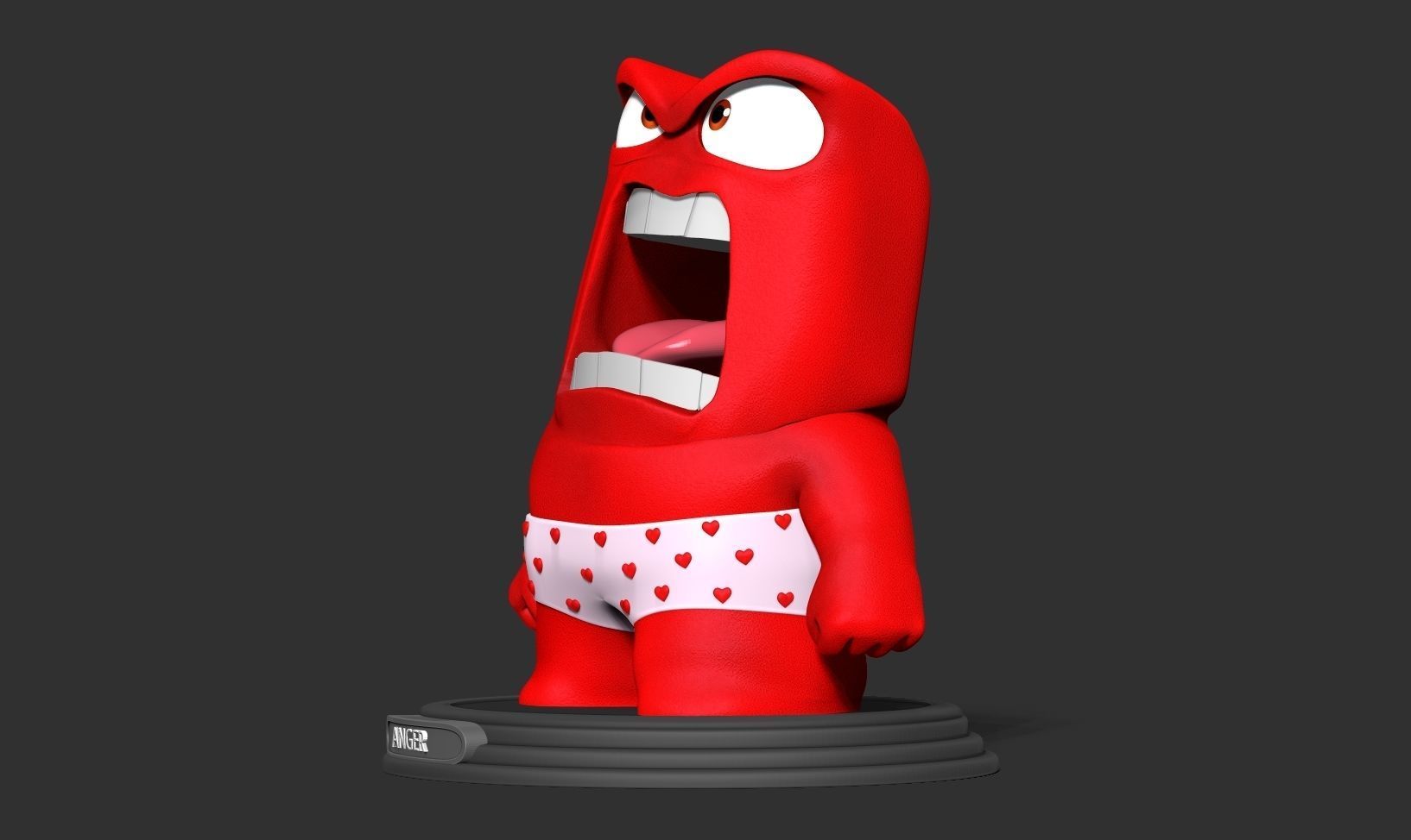 Anger with shorts - Inside Out 2 Fanart 3D model 3D printable | CGTrader
