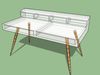 Study Table free 3D model | CGTrader