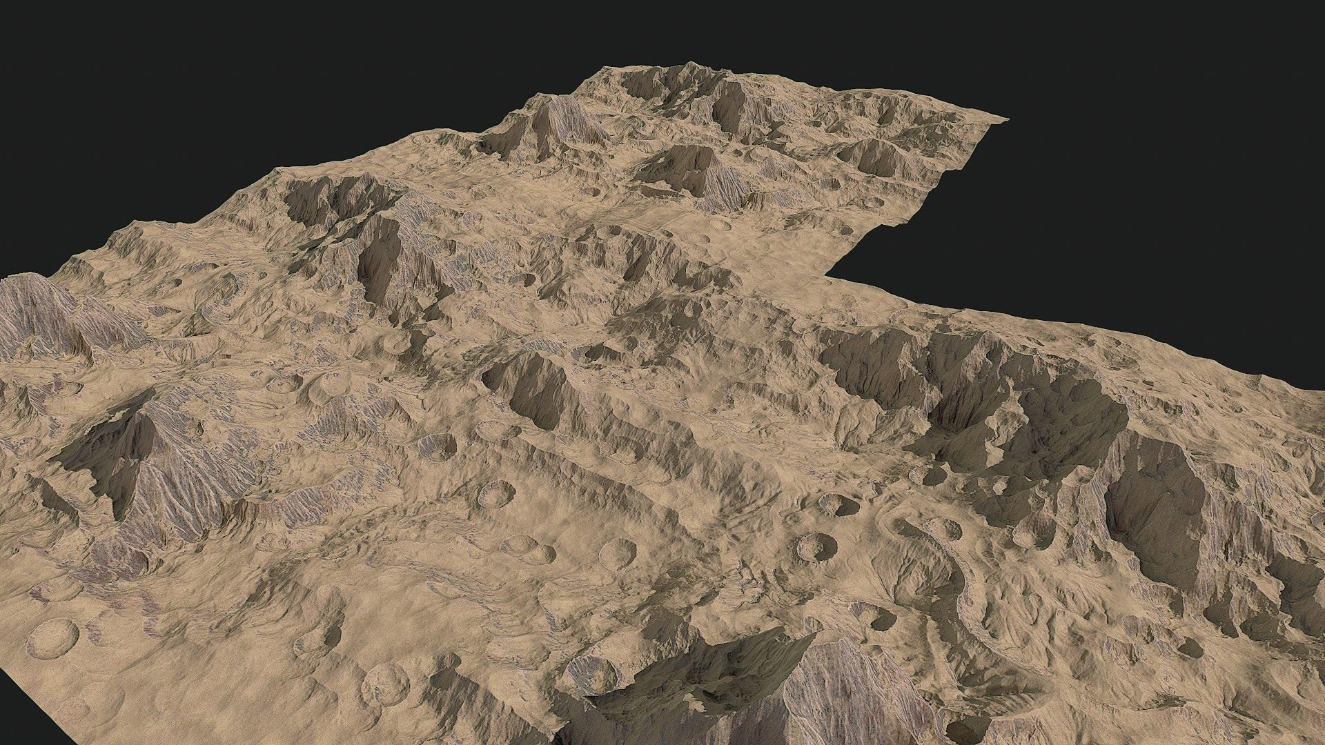 3D model Tileable sci fi moon landscape environment asset VR / AR / low ...