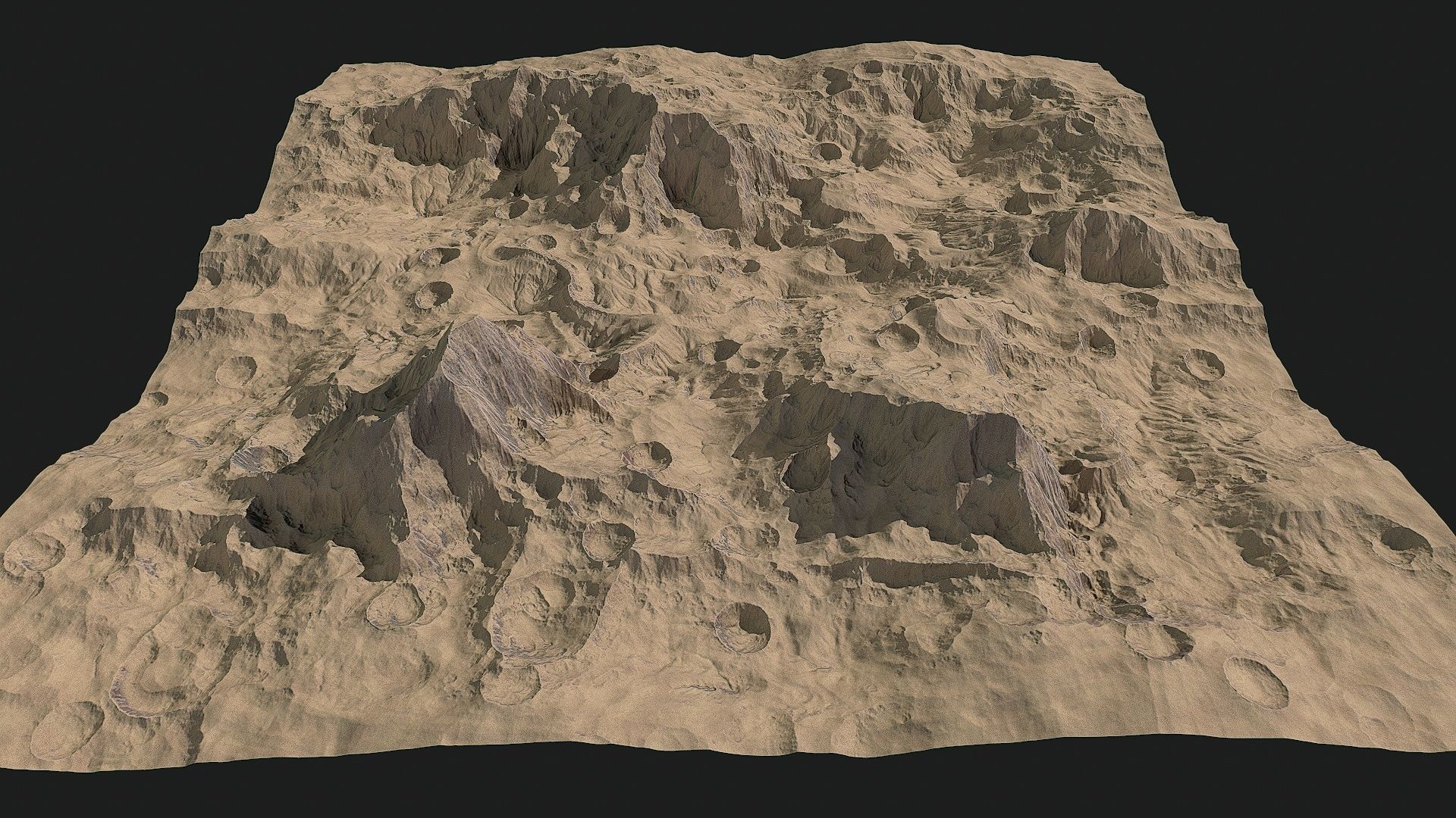 3D model Tileable sci fi moon landscape environment asset VR / AR / low ...