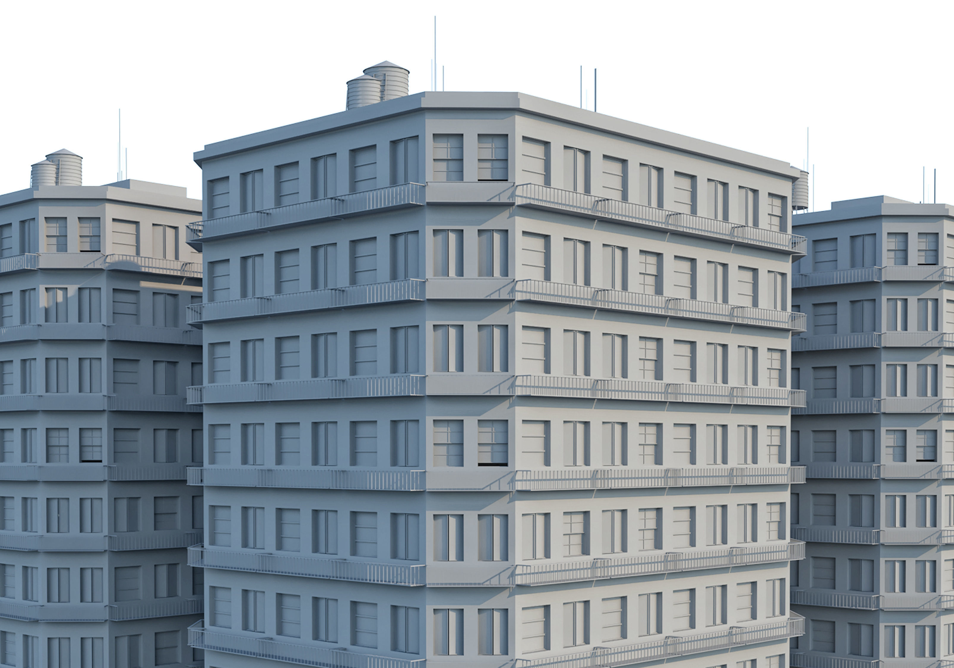 Background Building for Architecture Projects 1 3D model | CGTrader