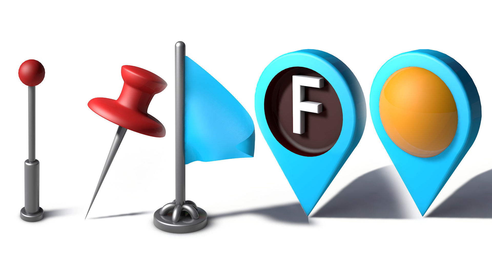 3D Map Markers 3D model animated | CGTrader