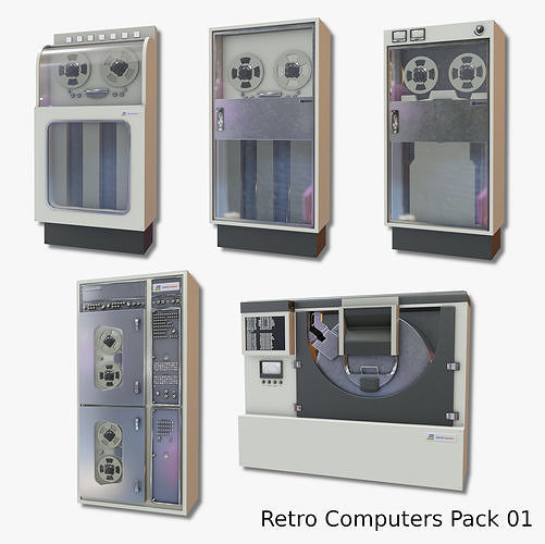 3D model Retro Computers Pack 01 VR / AR / low-poly | CGTrader
