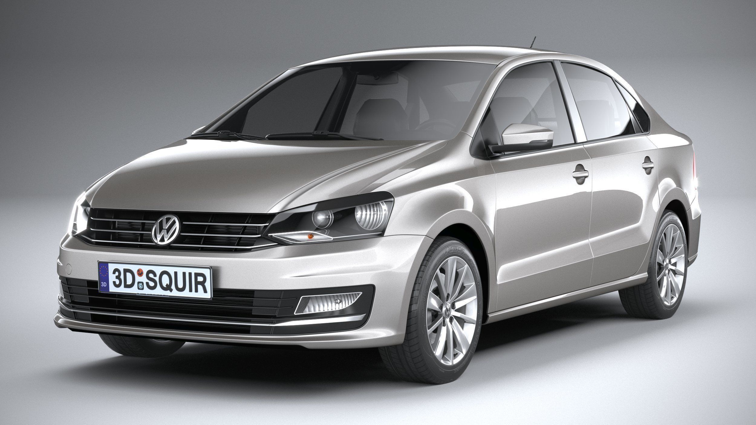 Volkswagen Polo Sedan 2017 3D model | CGTrader