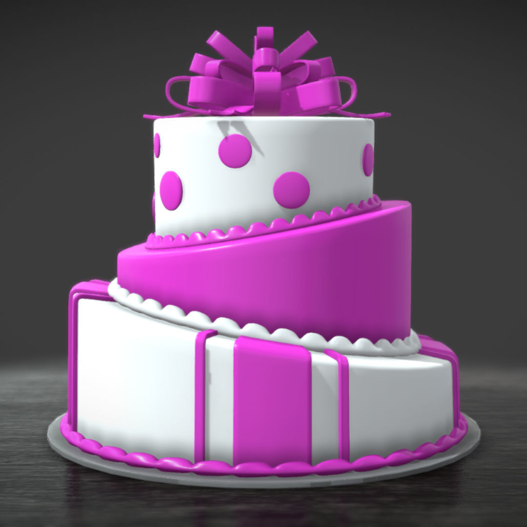 Cake Three Layers 3D model | CGTrader