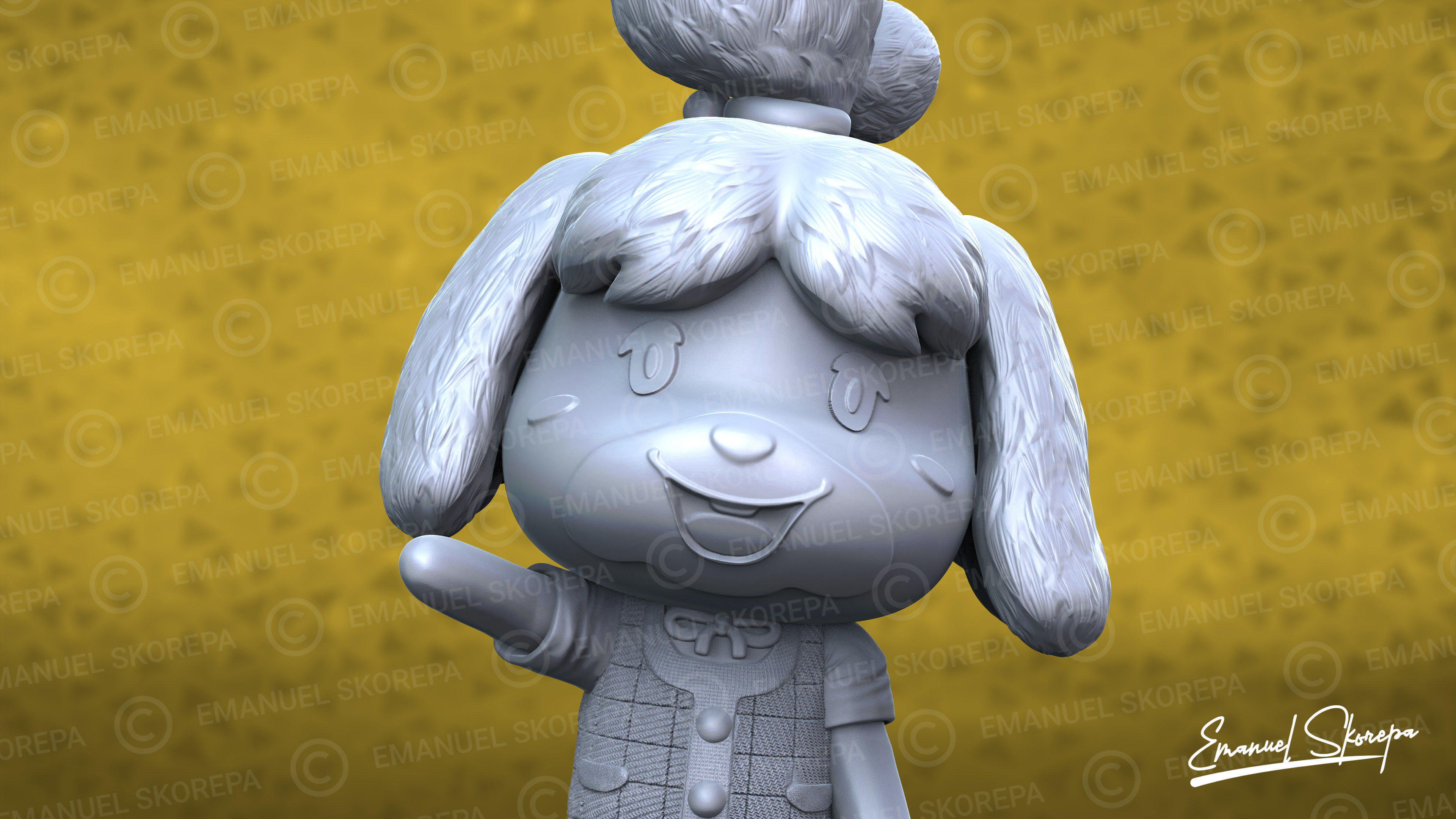 Isabelle Animal Crossing 3D model 3D printable | CGTrader