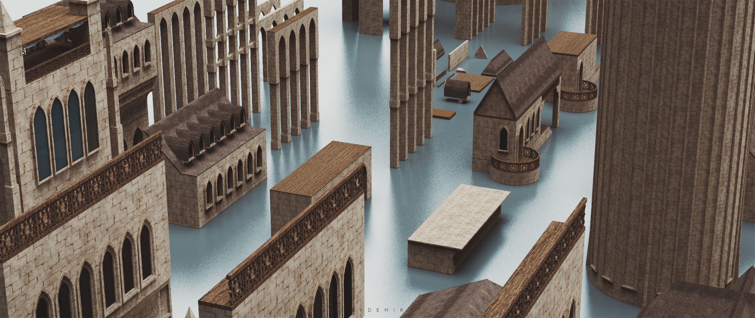 3D model SFDEMIR Medieval Kitbash VR / AR / low-poly | CGTrader