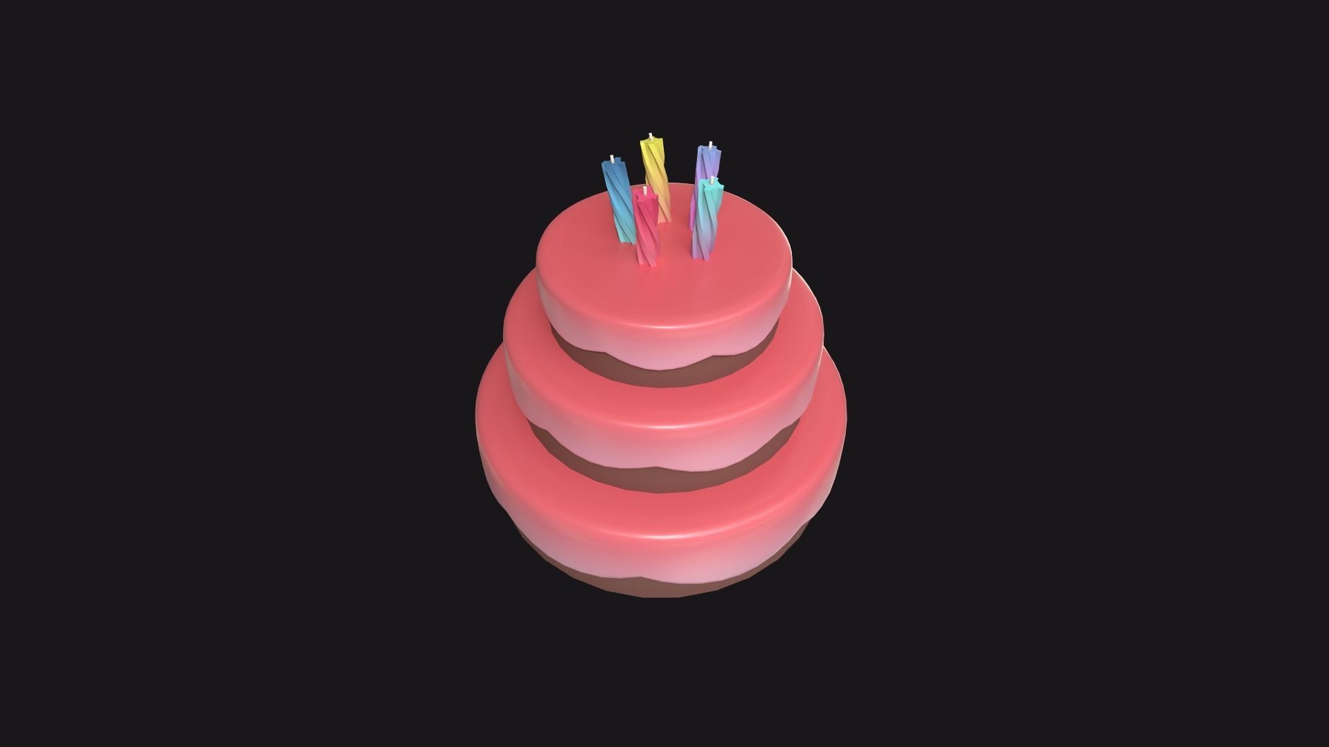 3D model Big Cartoon Cake VR / AR / low-poly | CGTrader