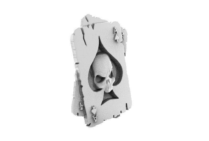 Skull cards 3D model 3D printable | CGTrader