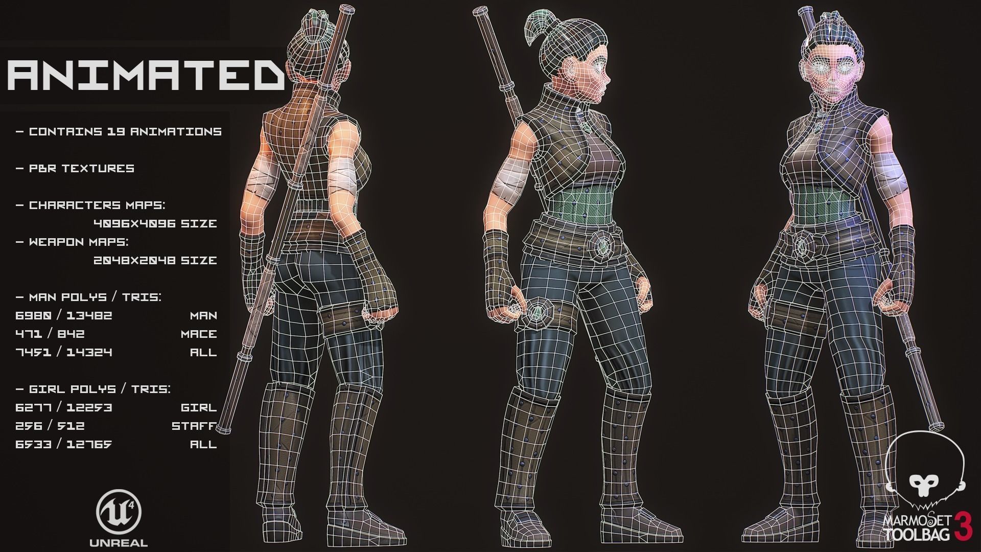 3D Model Collection Stylized Characters VR / AR / low-poly | CGTrader