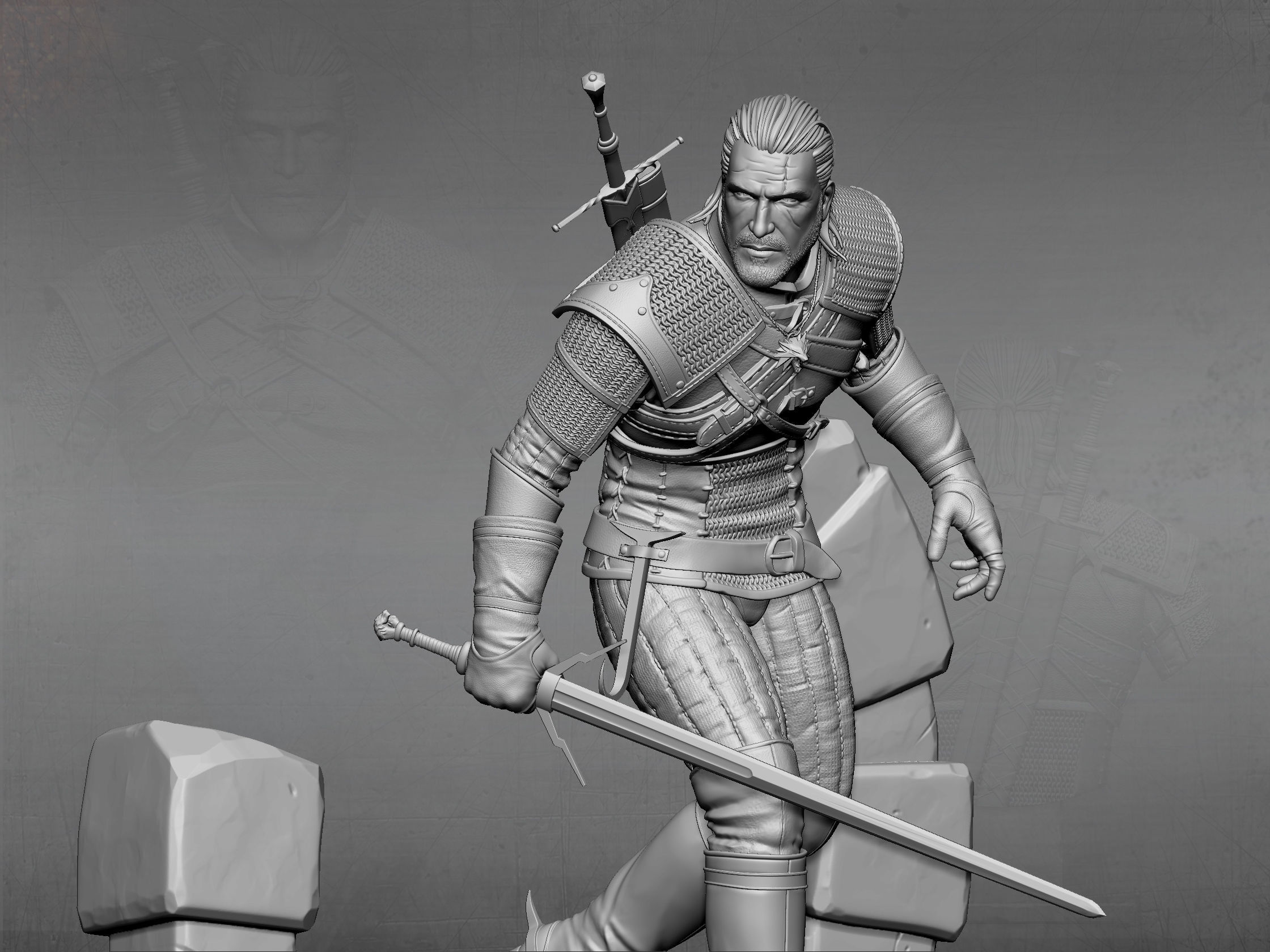 The Witcher 3D model 3D printable | CGTrader