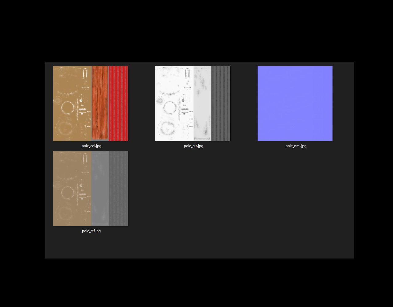 partitionPole four wooden poles with ropes 3D model rigged | CGTrader