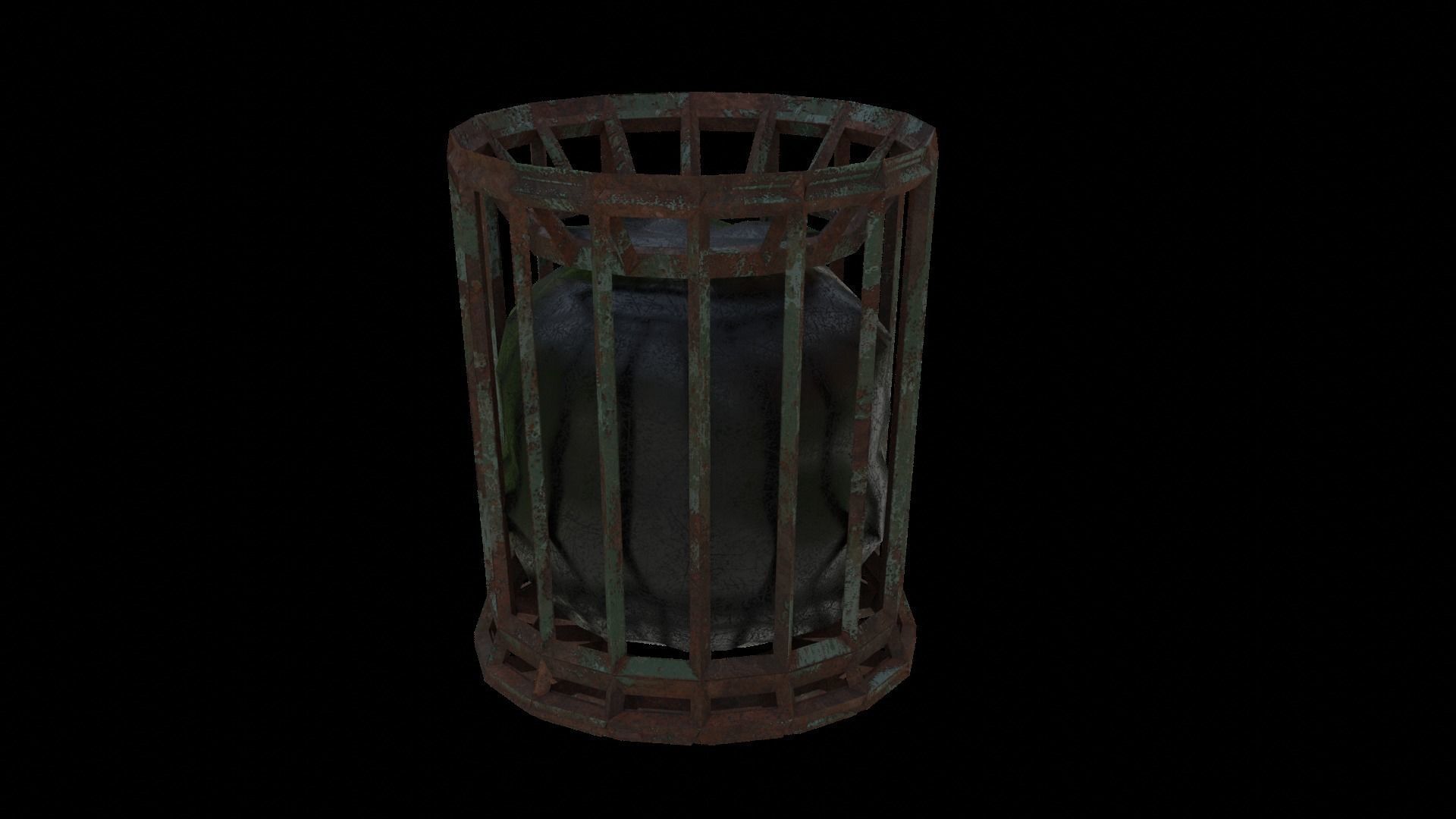 3D model Rusty Trash Can VR / AR / low-poly | CGTrader