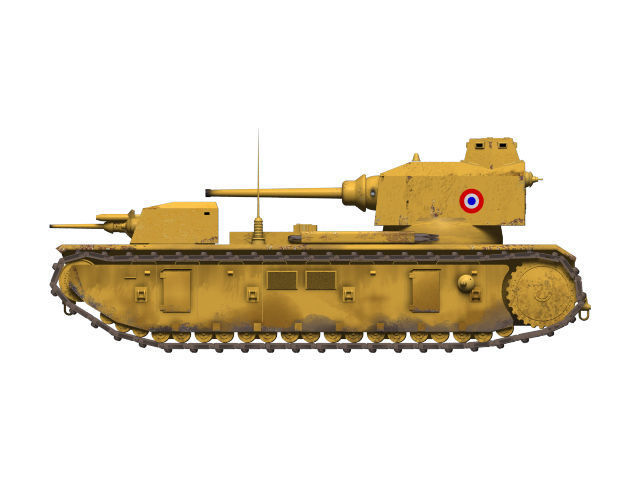 French super heavy tank FCM F1 3D model | CGTrader
