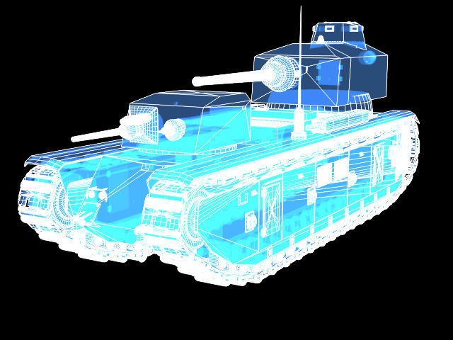 French super heavy tank FCM F1 3D model | CGTrader