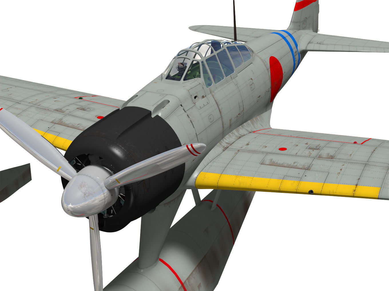 Nakajima A6M2-N Rufe 3D model | CGTrader