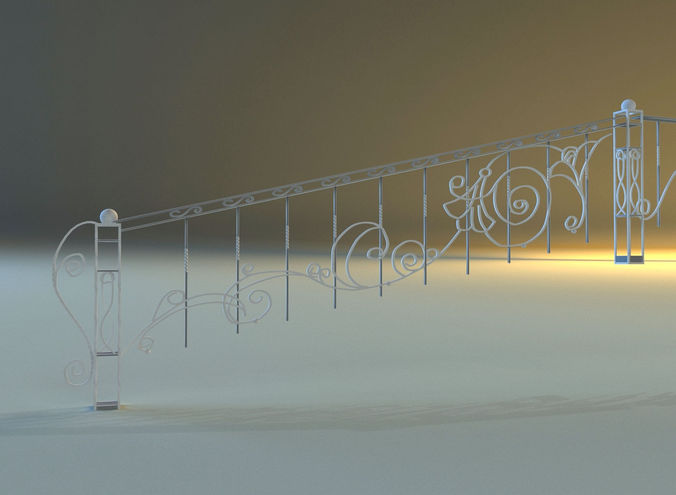 Forged railing 3D Model MAX OBJ 3DS FBX MTL | CGTrader.com