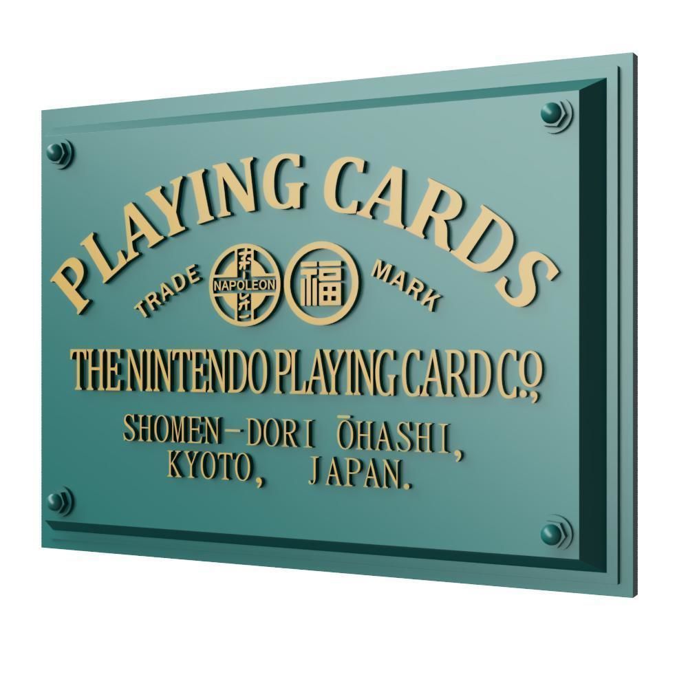 Nintendo former headquarter plate Kyoto 3D model 3D printable | CGTrader