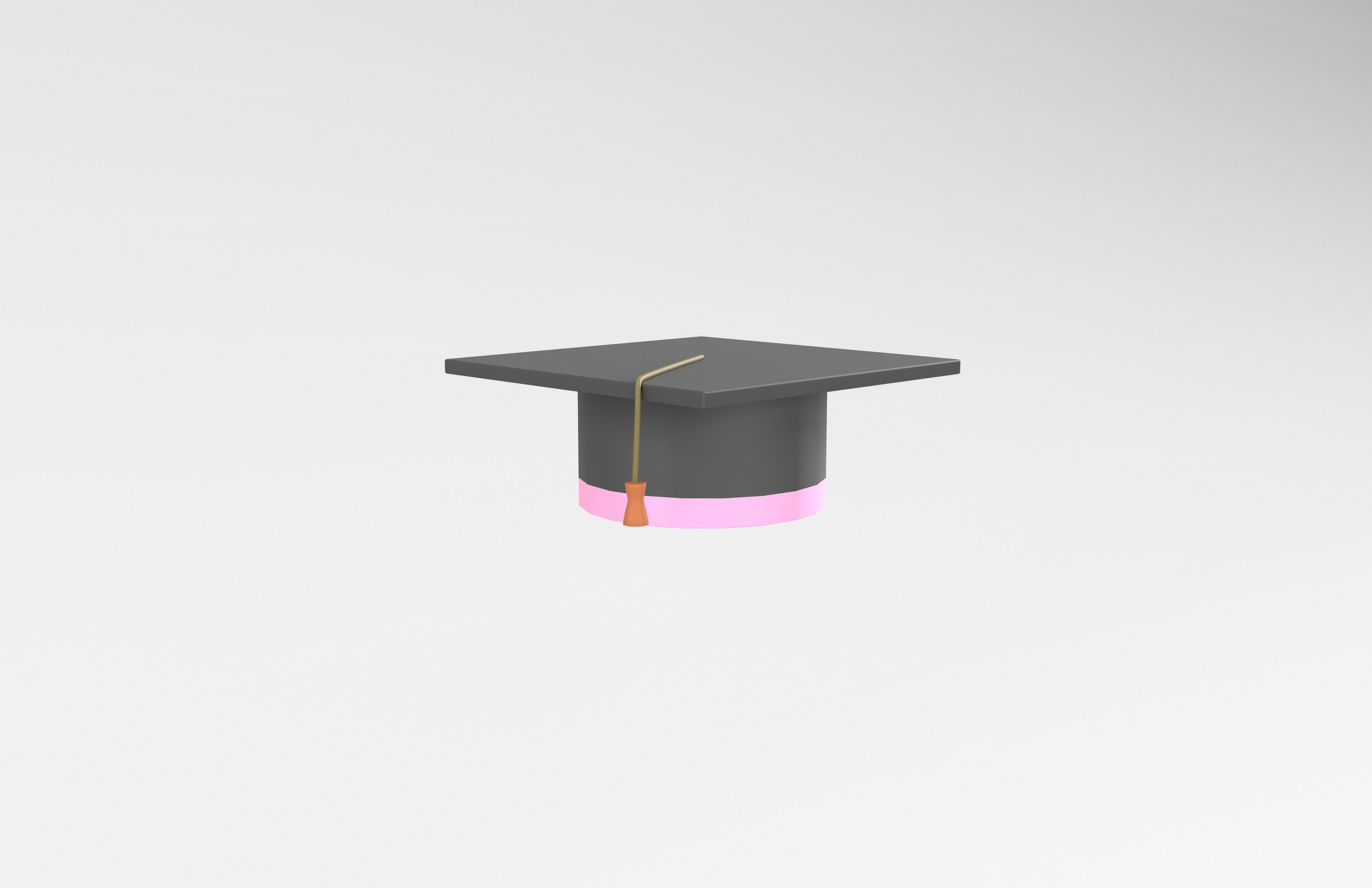3D model Graduation Hat v1 005 VR / AR / low-poly | CGTrader
