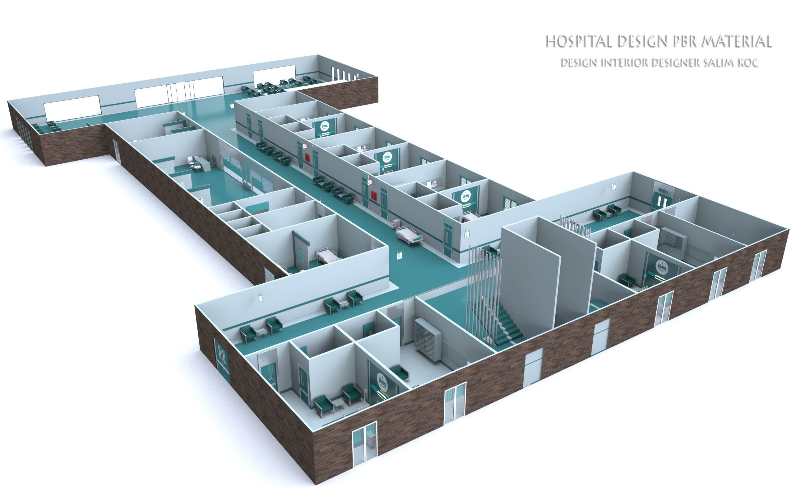 Hospital 3d model floor plan 3D model | CGTrader