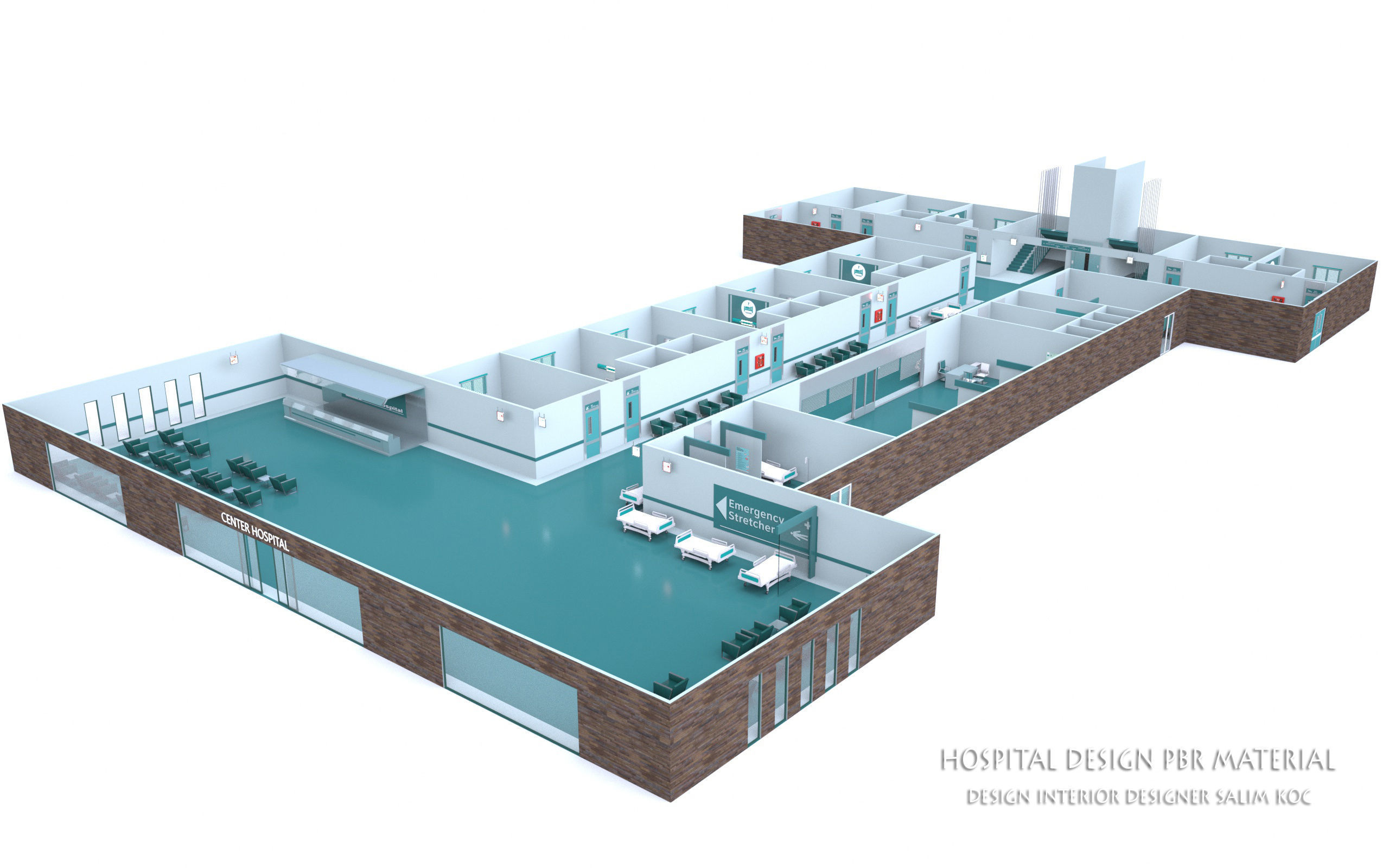 Hospital 3d model floor plan 3D model | CGTrader