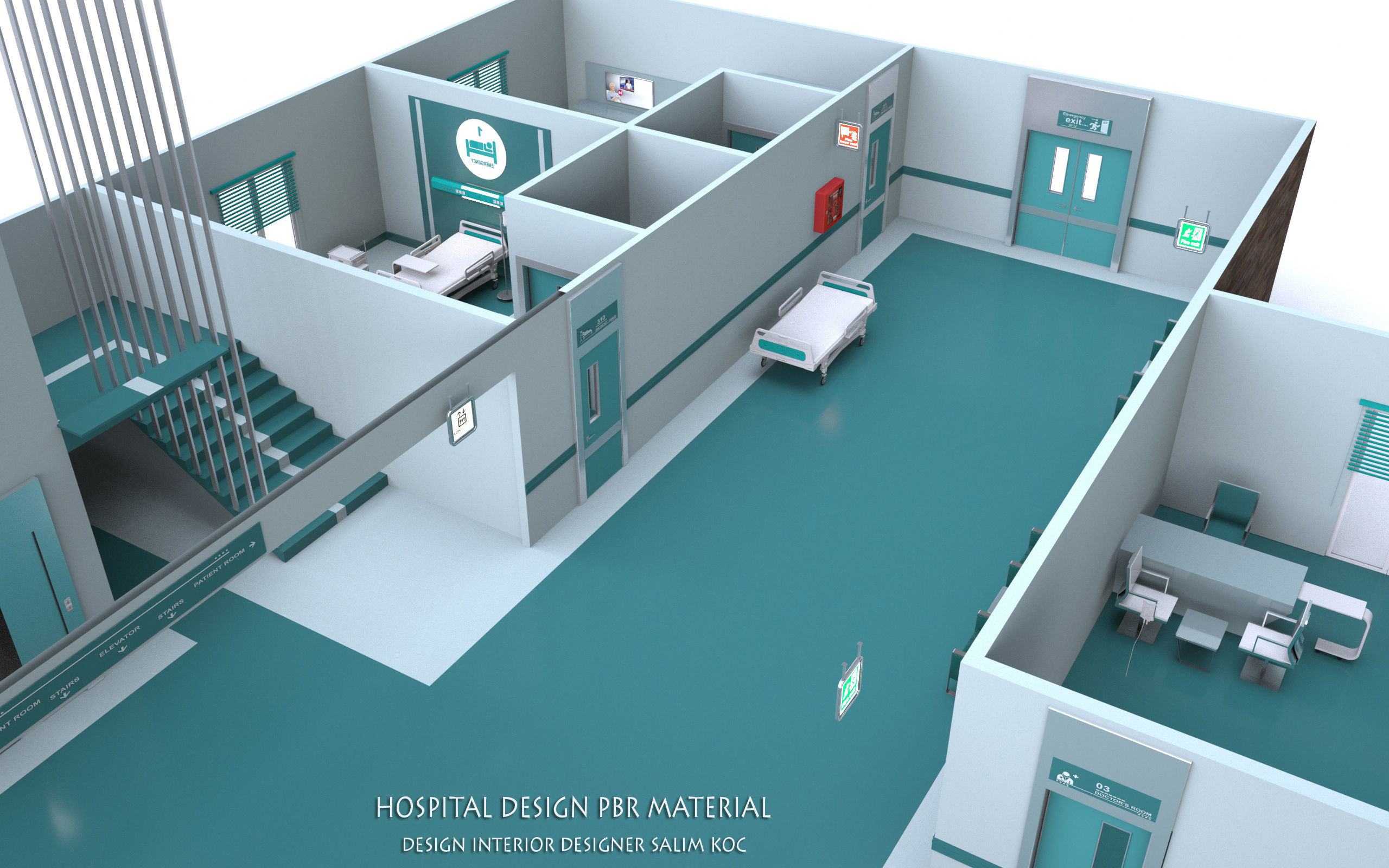 Hospital 3d model floor plan 3D model | CGTrader