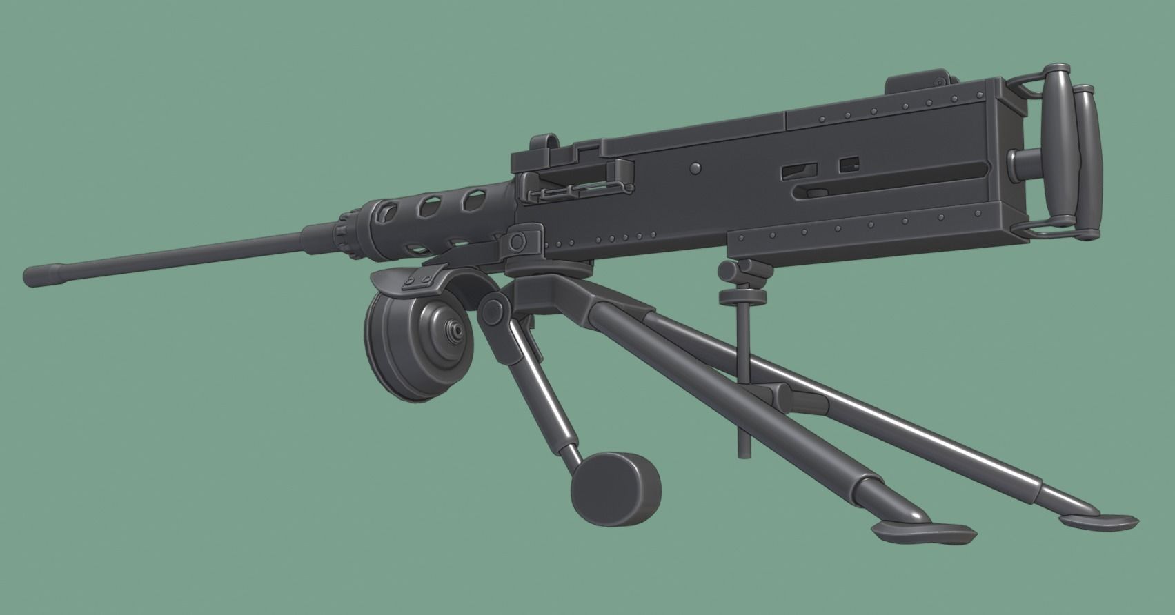 Mounted Machine Gun 3D model | CGTrader