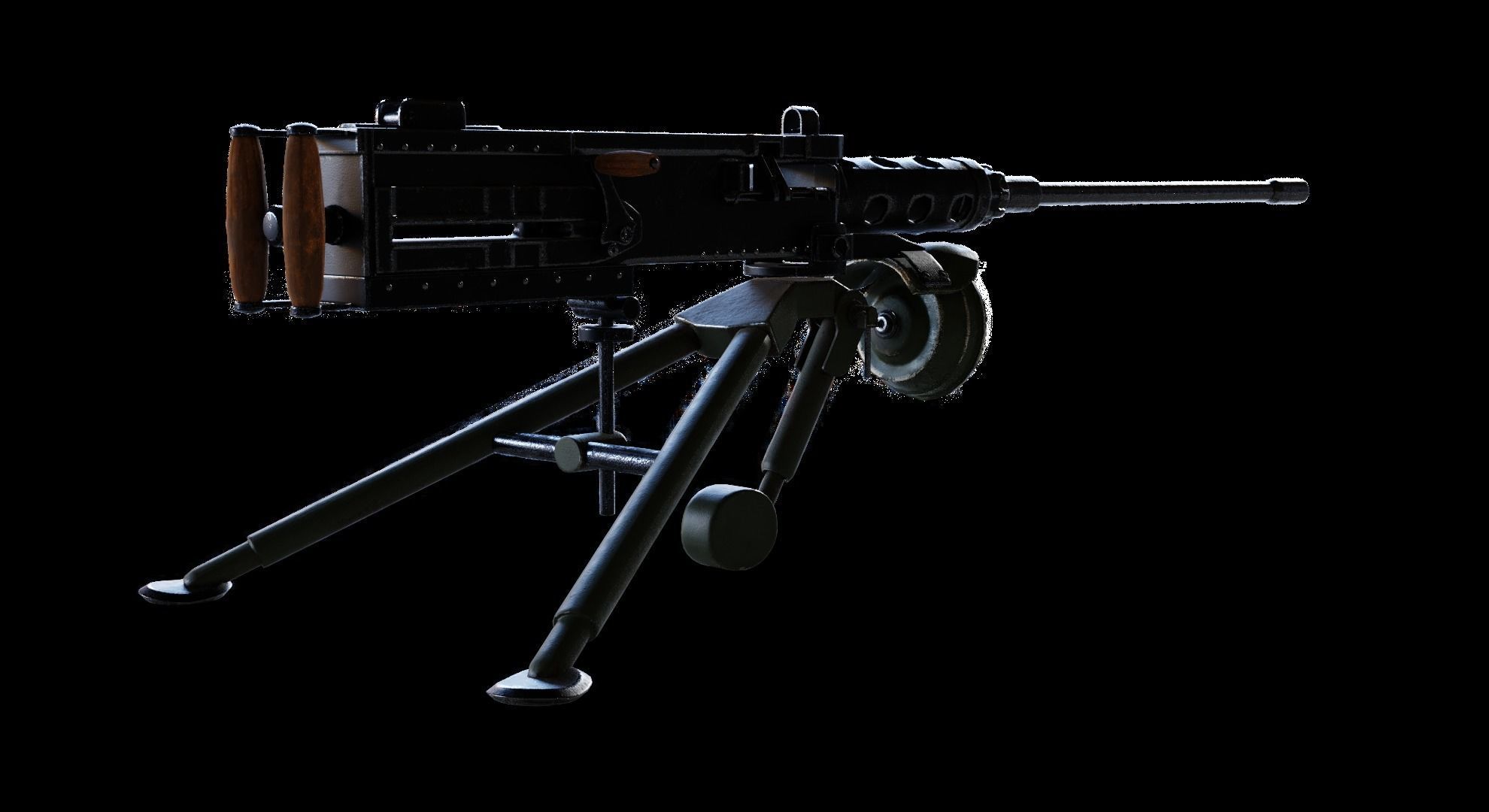 Mounted Machine Gun 3D model | CGTrader