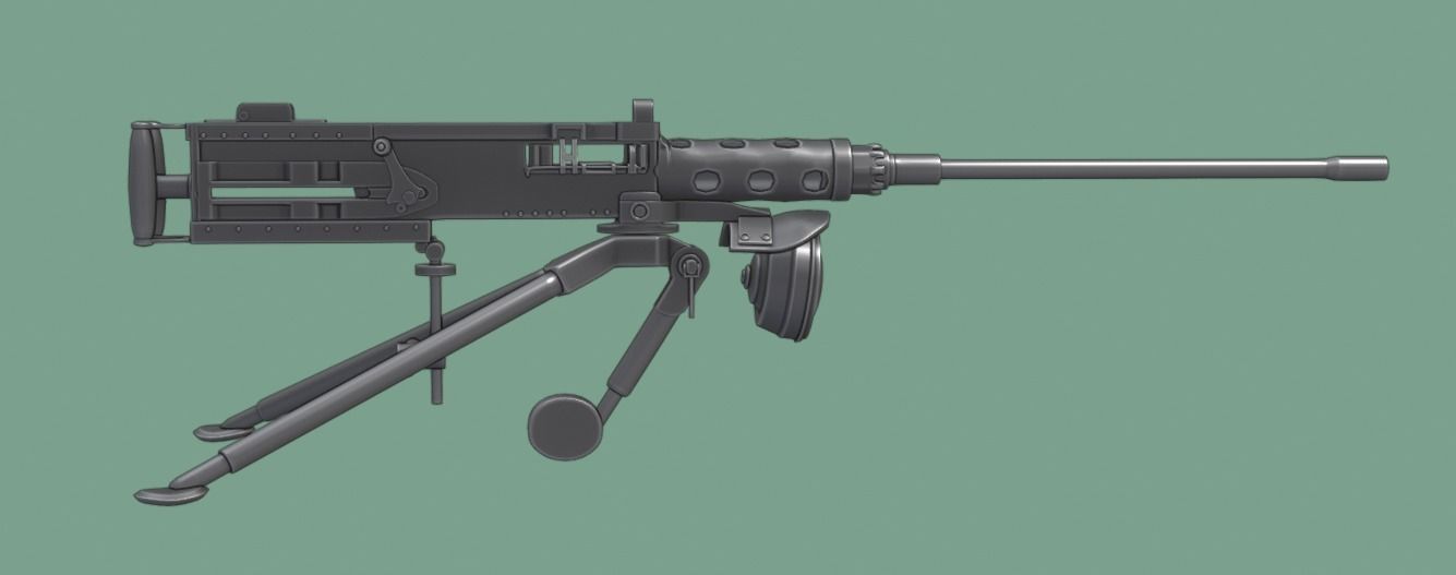 Mounted Machine Gun 3D model | CGTrader