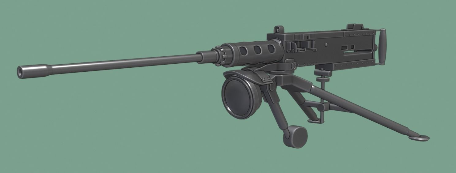 Mounted Machine Gun 3D model | CGTrader