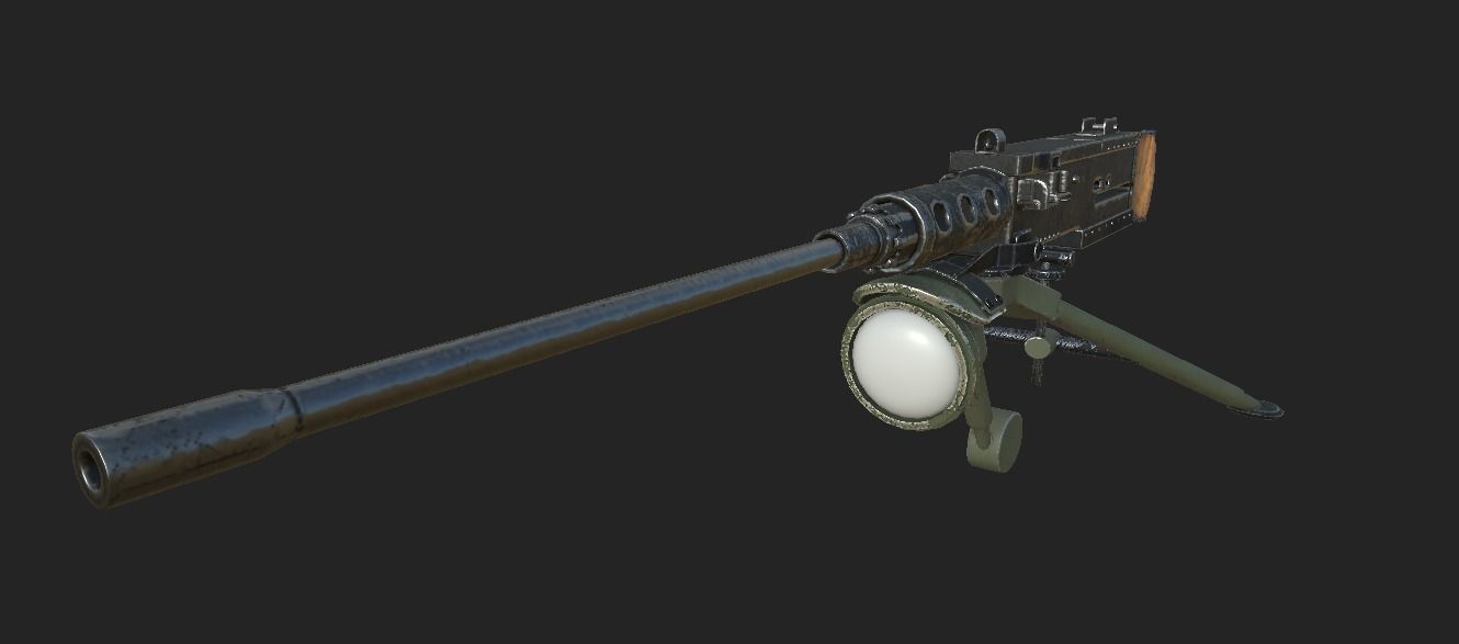 Mounted Machine Gun 3D model | CGTrader