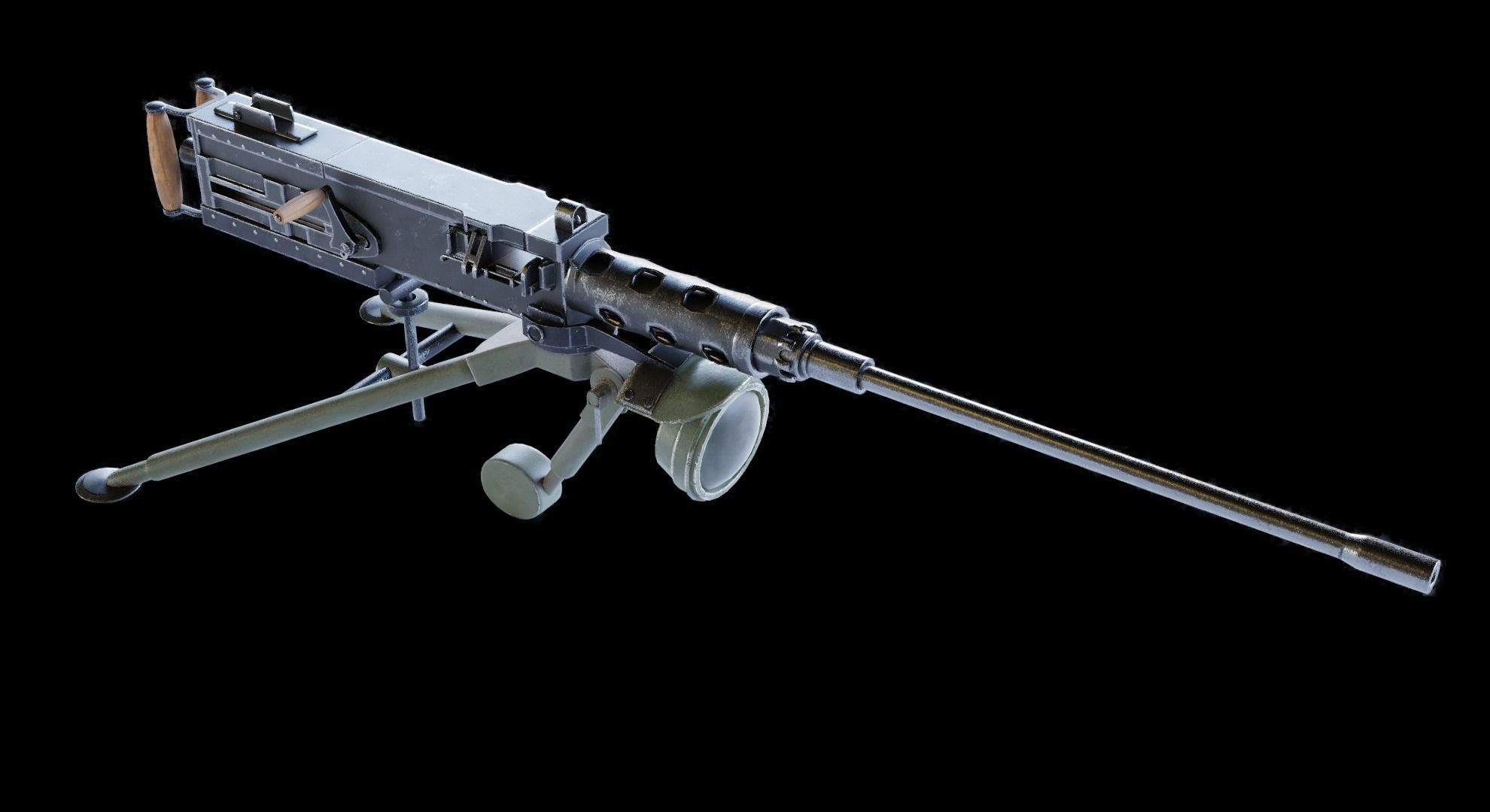 Mounted Machine Gun 3D model | CGTrader