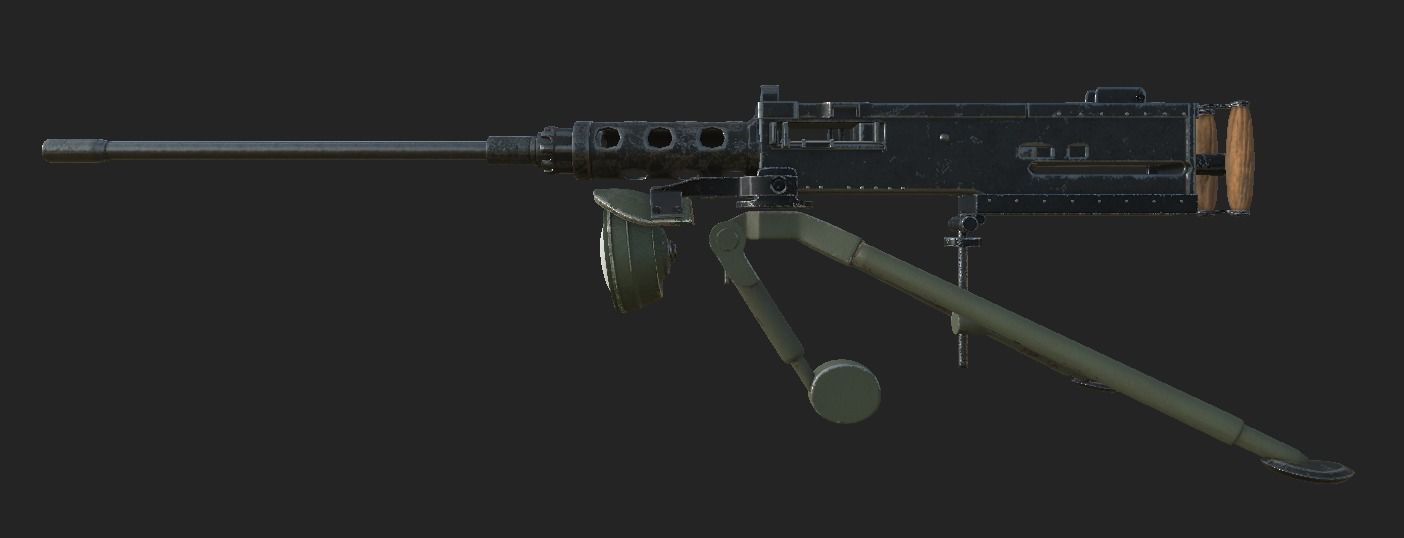Mounted Machine Gun 3D model | CGTrader