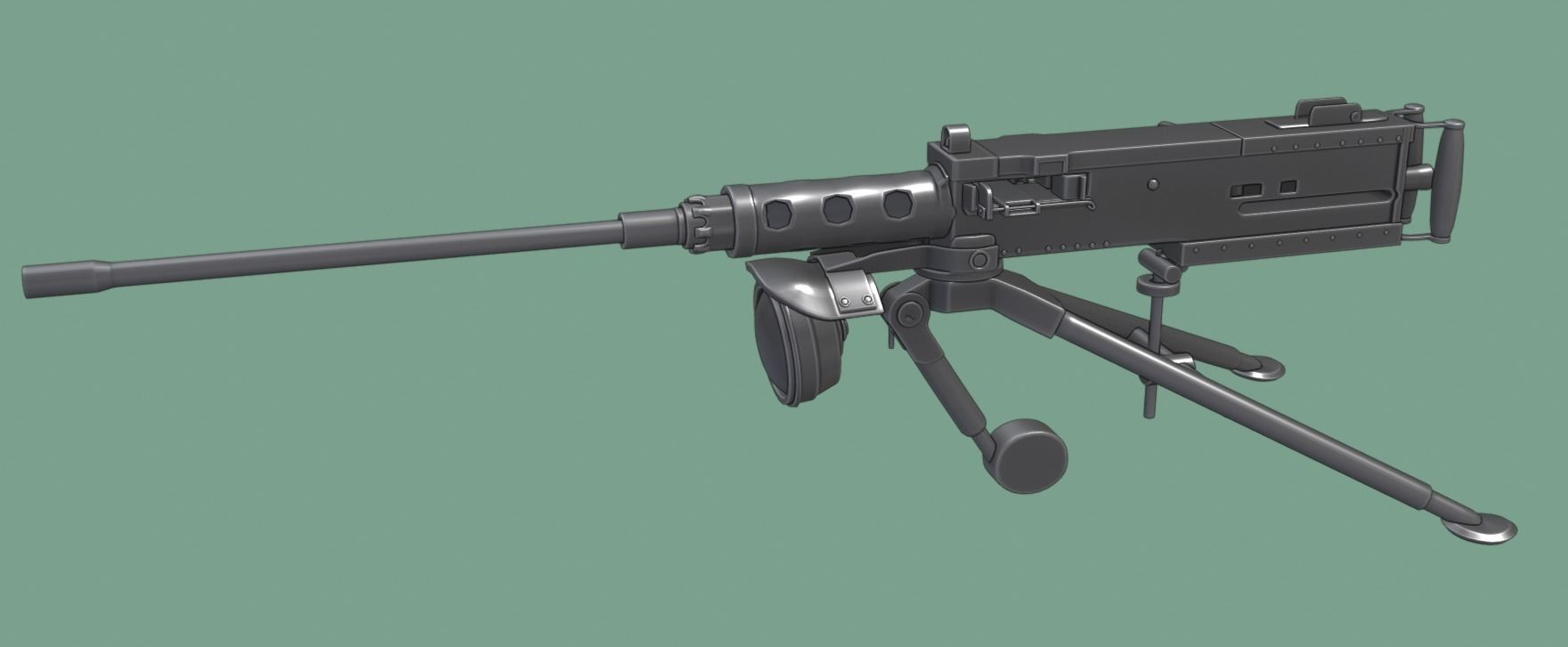 Mounted Machine Gun 3D model | CGTrader