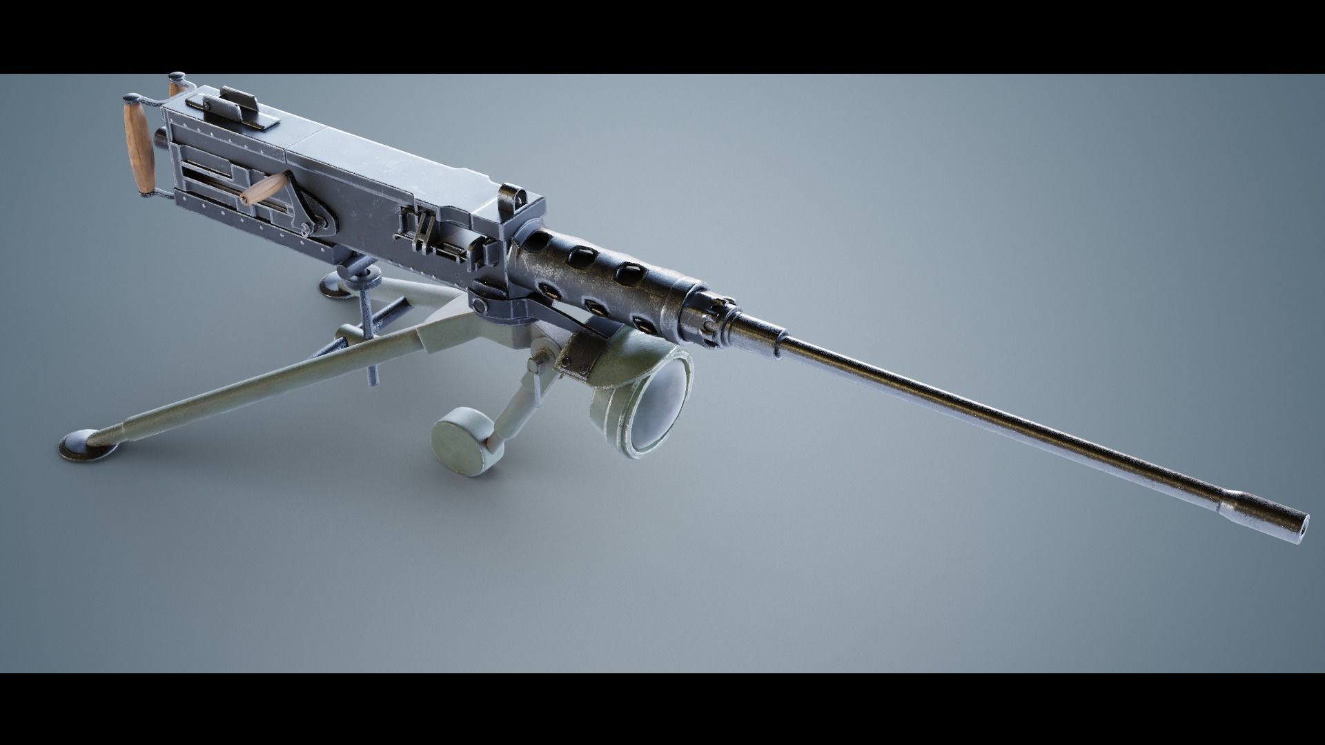 Mounted Machine Gun 3D model | CGTrader
