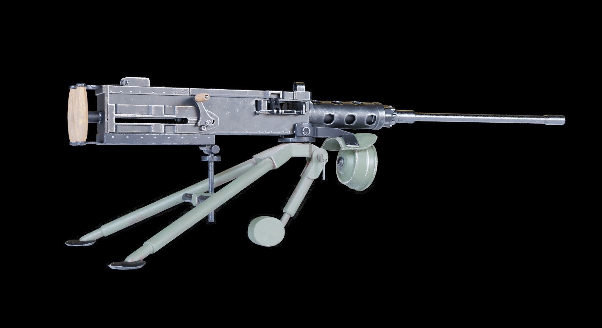 Mounted Machine Gun 3D model | CGTrader